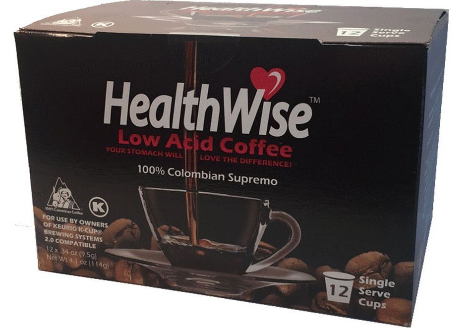 HealthWise Low Acid Coffee for Keurig K-Cup Brewers, 100% Columbian ...