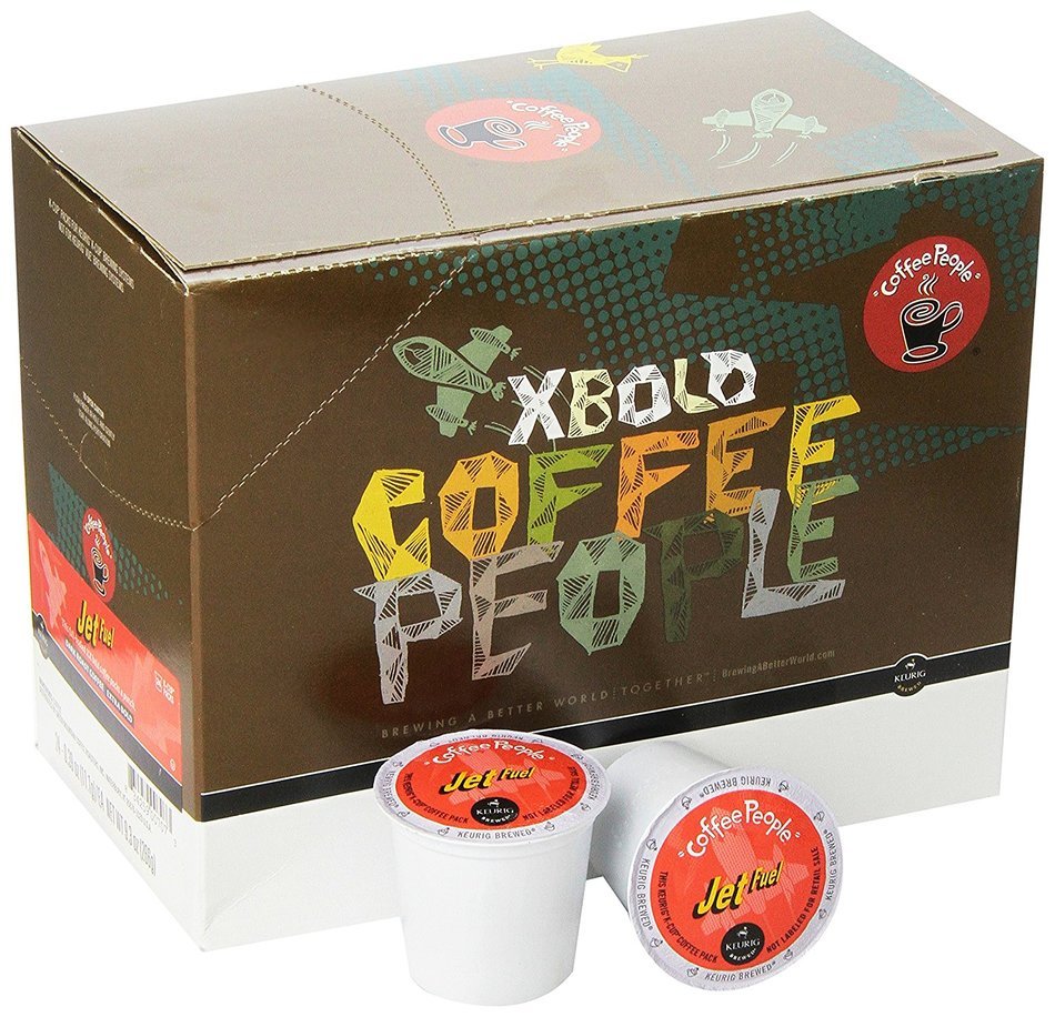 Coffee People Dark Roast, Jet Fuel, K-Cup Portion Pack for Keurig ...