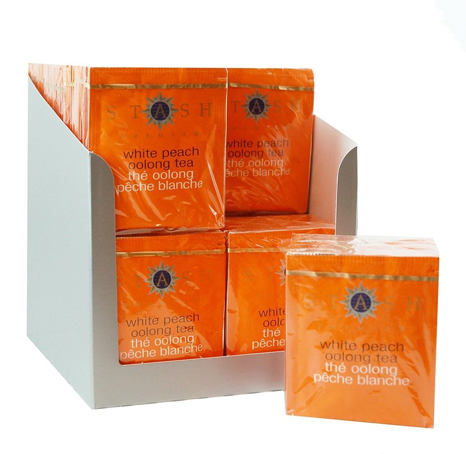 Stash Tea White Peach Oolong Tea, 10 Count Tea Bags in Foil (Pack of 12 ...
