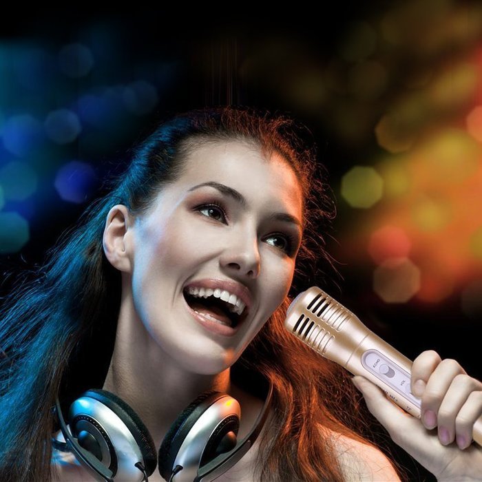 INHDBOX Mobile Wireless Microphone-Colorful Music Light ,Wireless ...