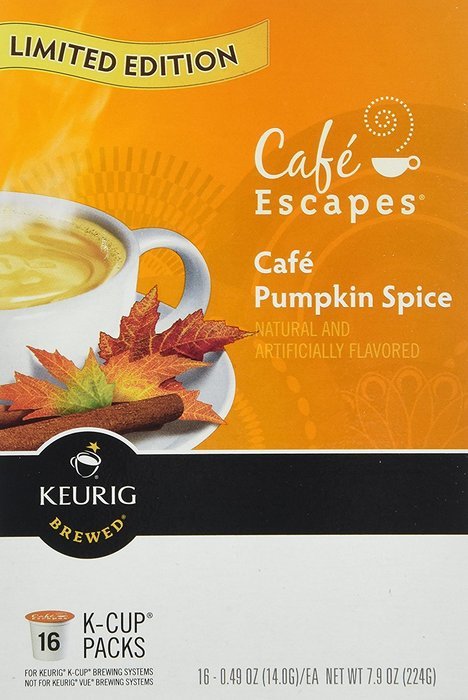 Cafe Escapes Cafe Pumpkin Spice Keurig K-Cups Coffee, 16 Count N6 free ...