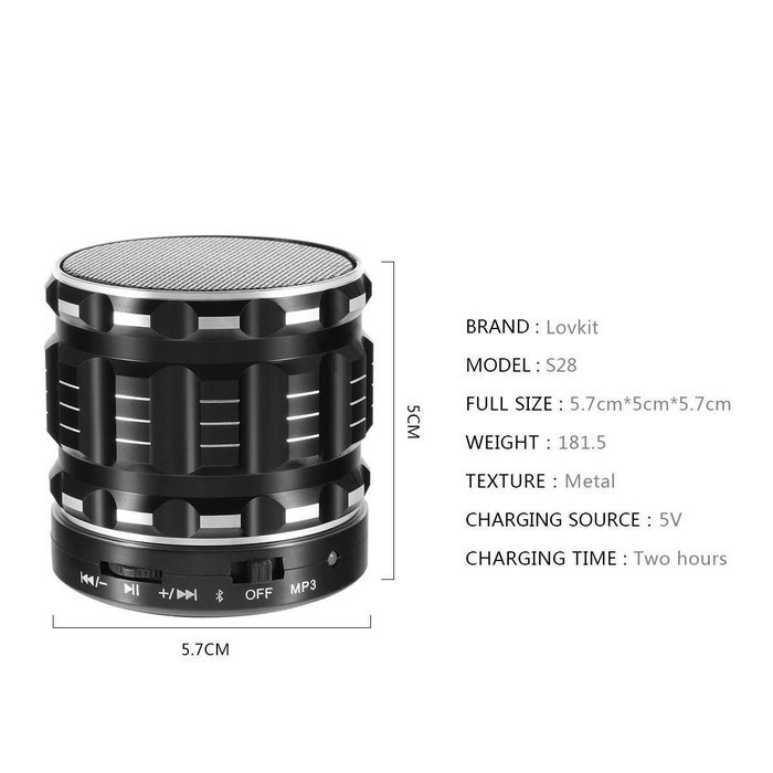 Bluetooth Speaker Aoleytech Portable Mini Bluetooth Speakers Metal
