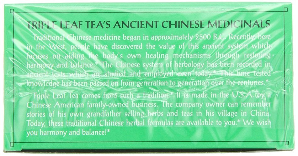 Triple Leaf Tea, Ultra Slim, 20 Tea Bags (Pack of 6) free image download