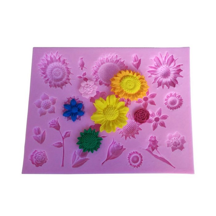 Click Down Flower Sculpting Silicone Sugar Resin Craft DIY Moulds Cake ...