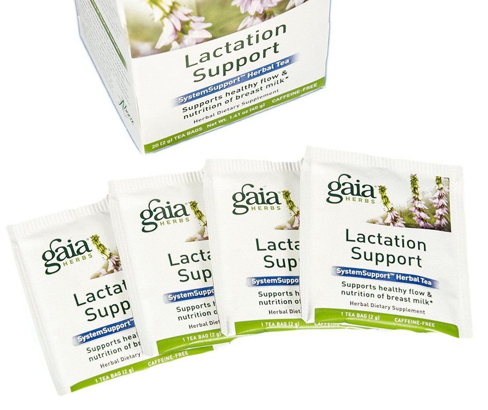 Gaia Herbs Lactation Support Herbal Tea, 16 Bags, 1.13 oz free image ...
