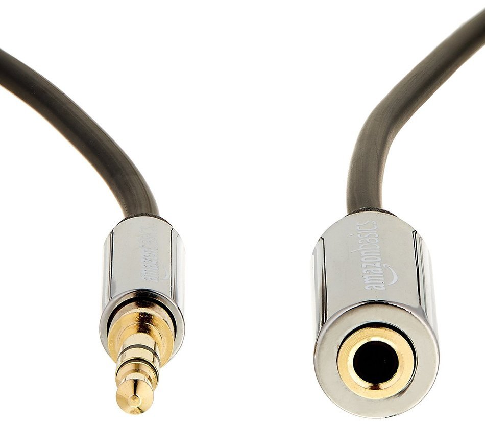 AmazonBasics 3.5mm Male to Female Stereo Audio Cable - 6 Feet (1.83 ...
