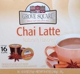 Grove Square Chai Latte, 16-count 0.53oz Single Serve Cup for Keurig K ...