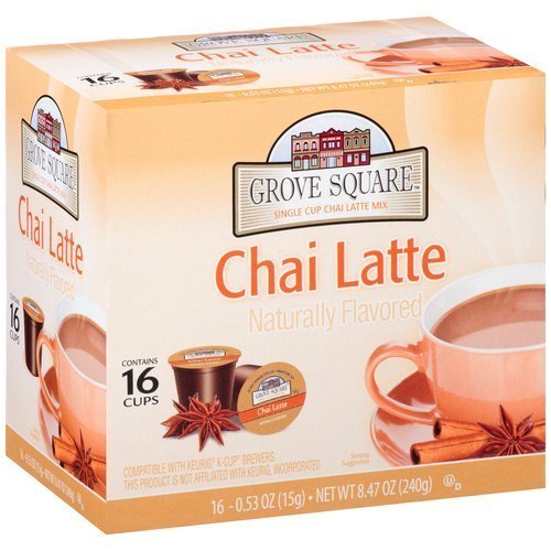Grove Square Chai Latte, 16-count 0.53oz Single Serve Cup for Keurig K ...