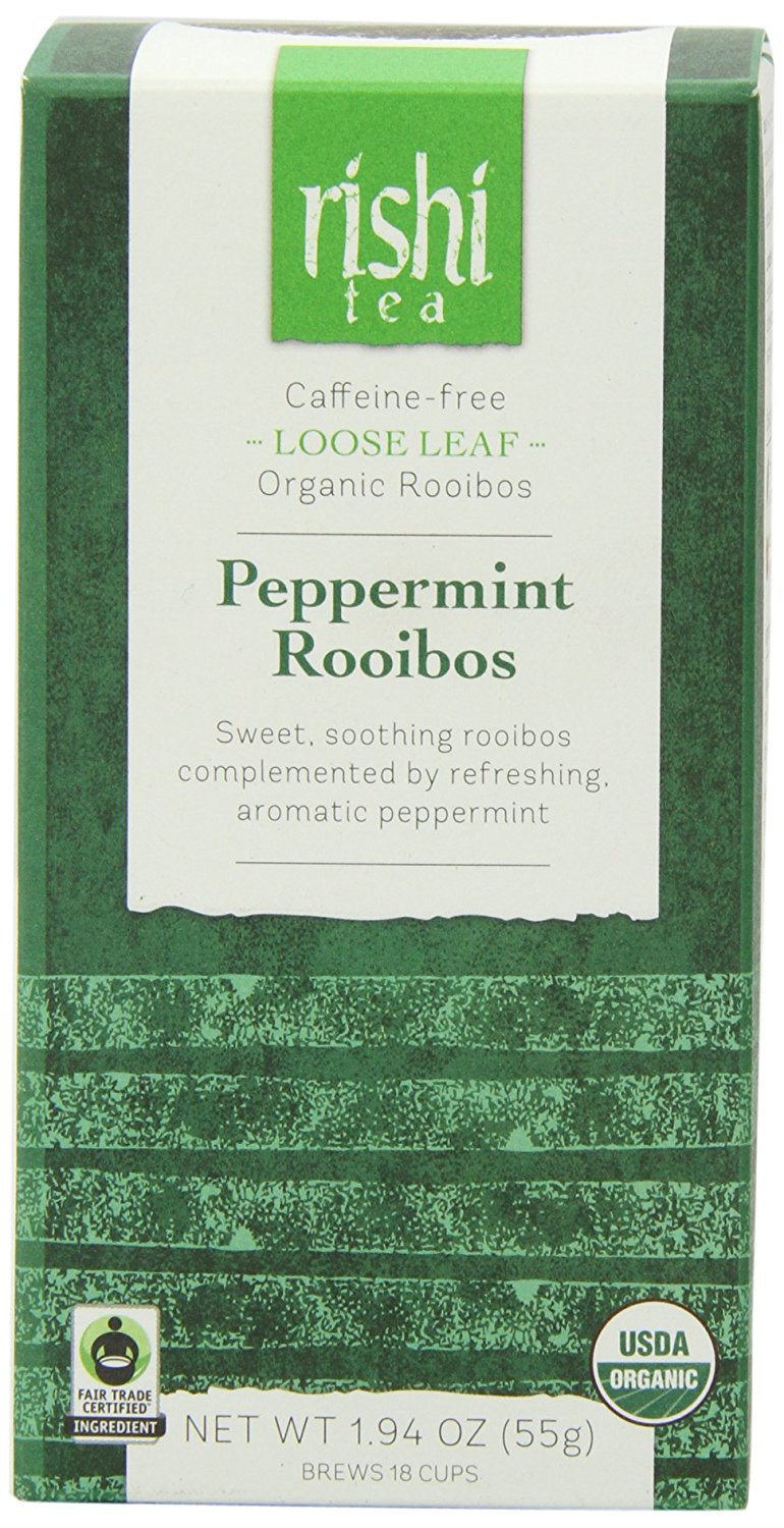 Rishi Tea Organic Peppermint Rooibos Loose Leaf Herbal Tea, 2.46 Ounces ...