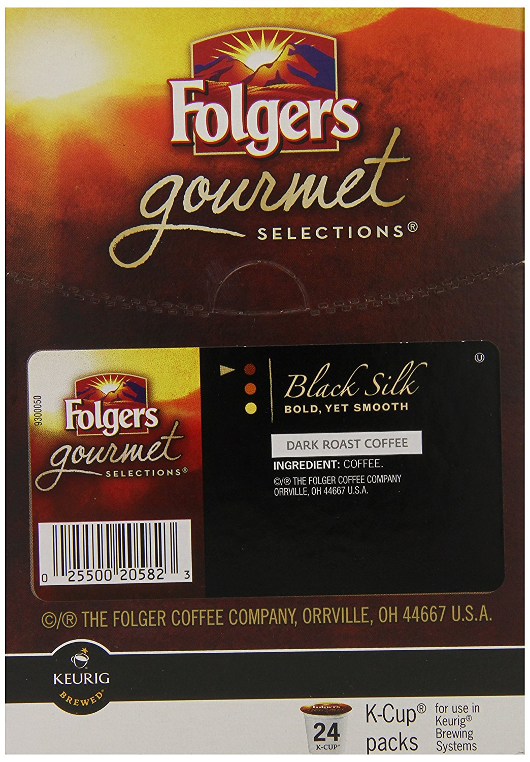 Folgers Gourmet Selections Black Silk Coffee K-Cups,Pack of 96 N2 free ...