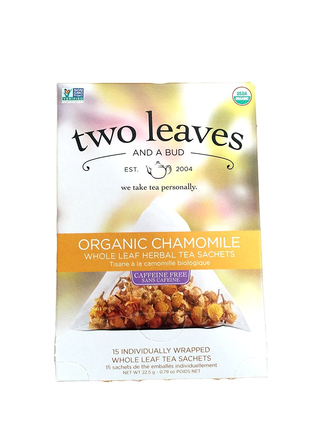 Two Leaves and a Bud Organic Chamomile Herbal Tea, Tea Bags, 15-Count ...