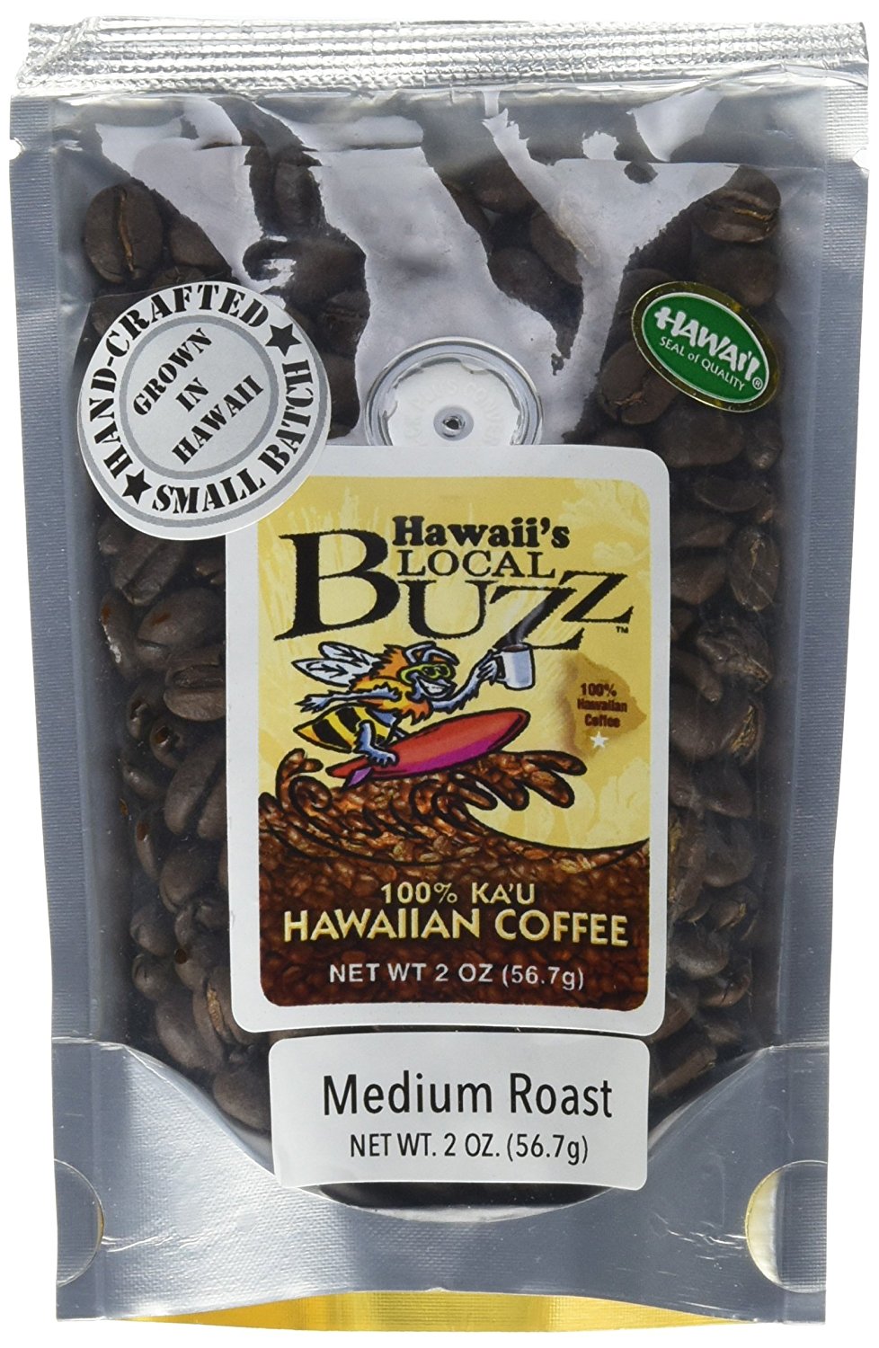 Hawaii's Local Buzz Whole Bean Coffee, Medium Roast, 2 Ounce N3 free image download