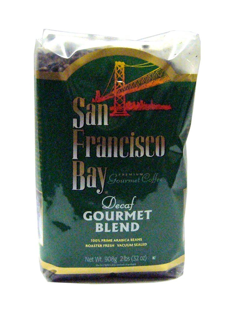 San Francisco Bay Coffee Whole Bean, Decaf Gourmet Blend Coffee, 32 ...