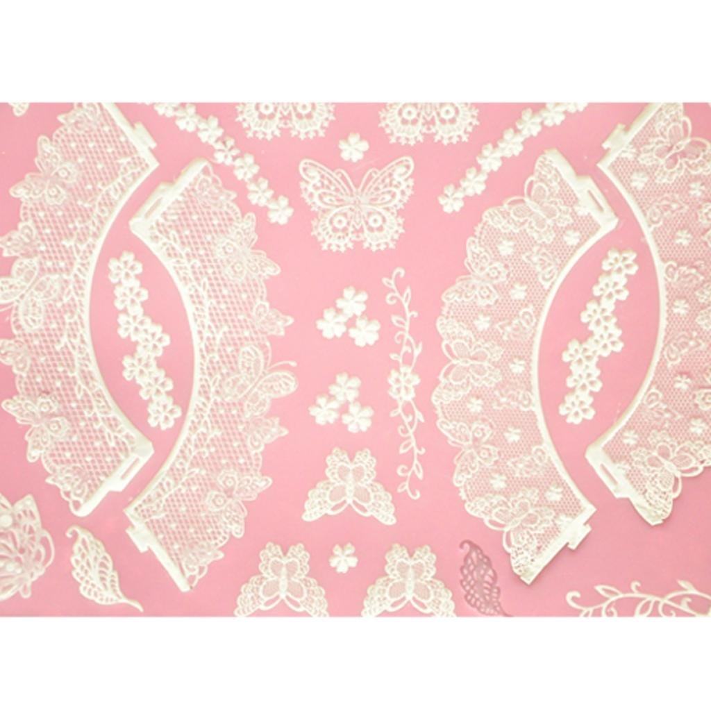 FOUR-C Decor Lace Mat Silicone Embossing Mat Lace Mold for Cake ...