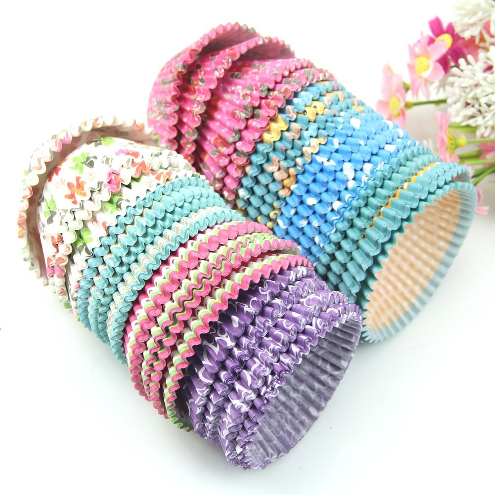 Tangc 100pcs Original Mini Round Cake Paper Holder Greaseproof Baking ...