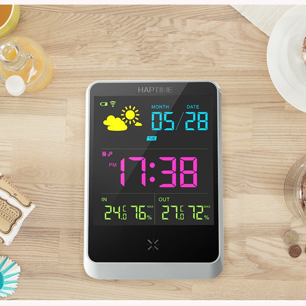 Wireless Digital Weather Forecast Clock Alarm, Indoor & Outdoor ...