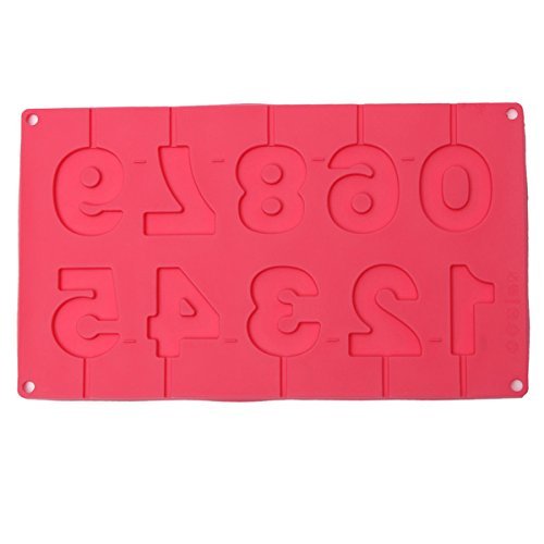 "DIY Numbers Lollipop Mold Chocolate Cake Silicone Fondant Mould ...