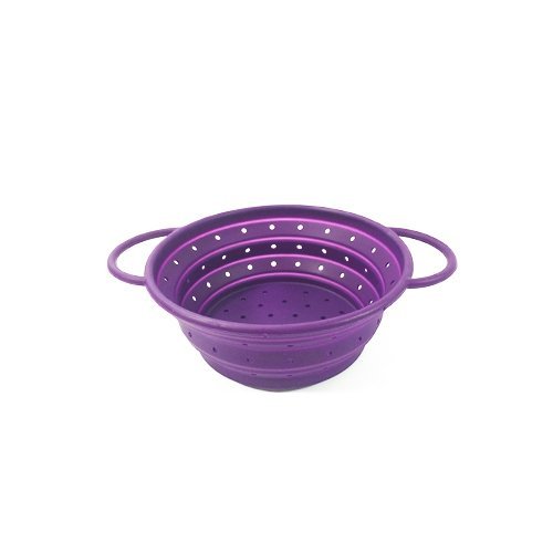 Silicone Collapsible Colanders Strainer Set (Purple) #L #M #S free ...