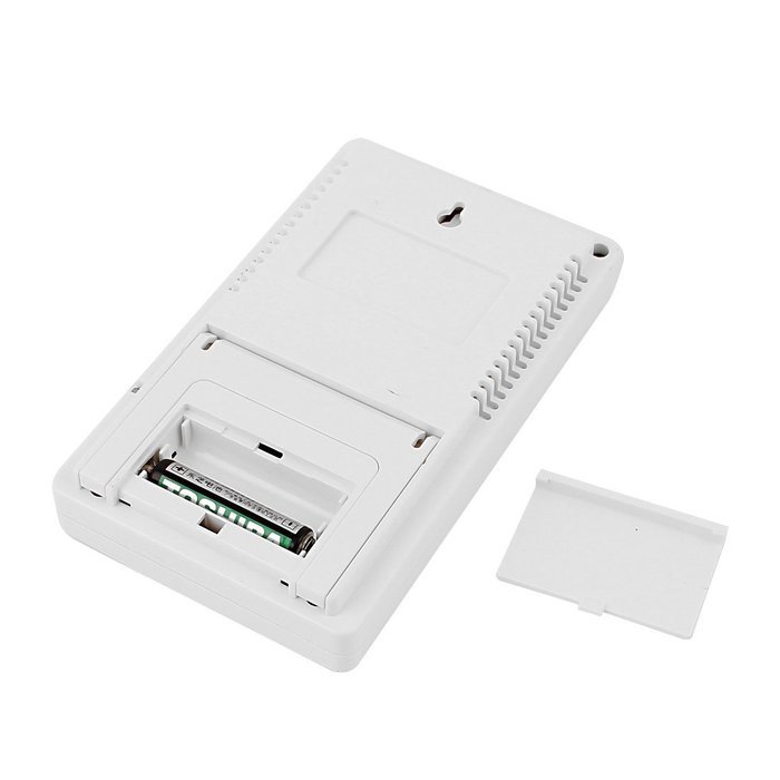 LCD Digital Alarm Clock Temperature Humidity Meter White KT-905 N4 free ...