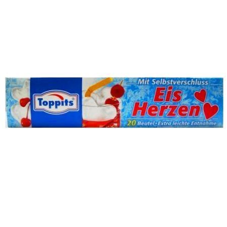 Toppits 5 X Ice Ball - "Ice Heart" Bags (20 Bags/320 - Heart 5.5 X 6.5 ...