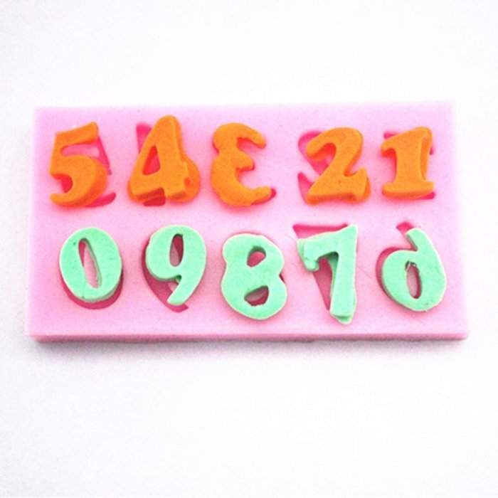 Longzang Small Alphabet Letter & Number Silicone Mold Sugar Craft DIY ...
