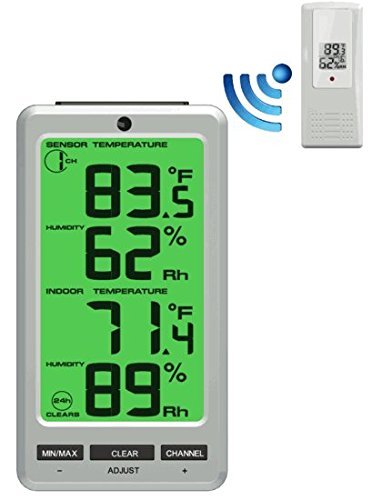 Ambient Weather WS-23-X2 Big Digit 8 Channel Wireless Thermo-Hygrometer ...