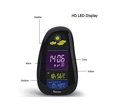 Camonity Cobblestone Shaped Forecast RF Remote Wireless Weather Station ...