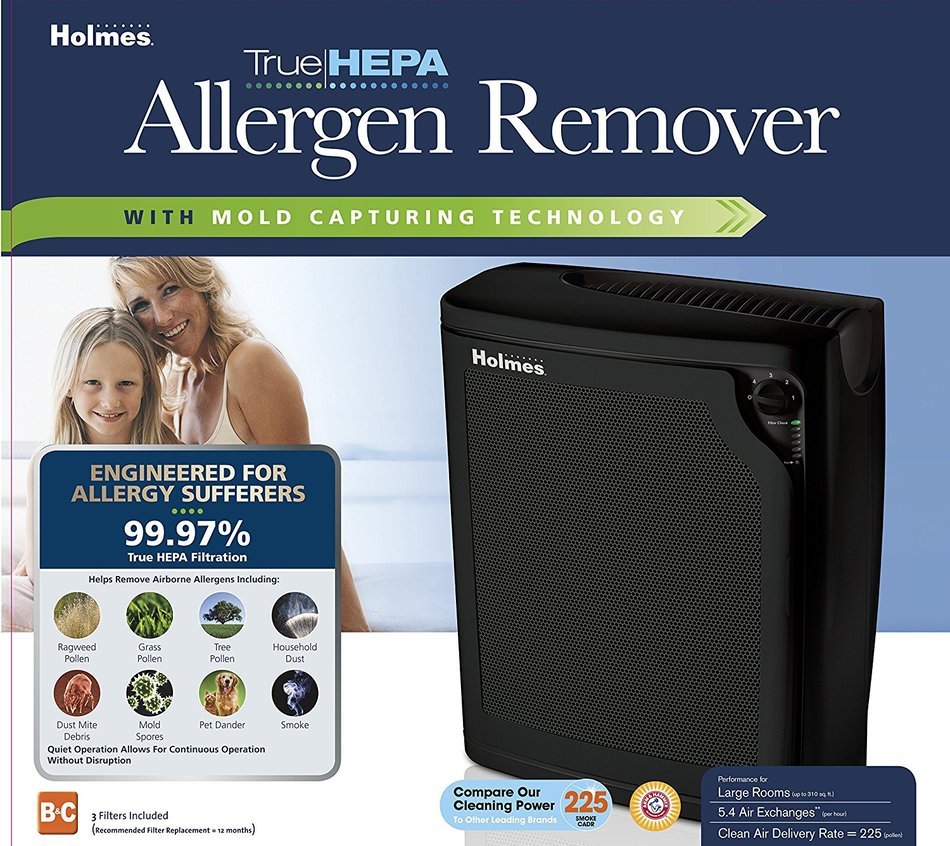 Holmes True HEPA Air Cleaning Allergen Remover for Large Rooms ...