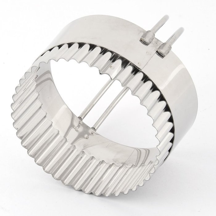Uxcell Stainless Steel Round Shape Corrugated Edge DIY Biscuit Cookie ...