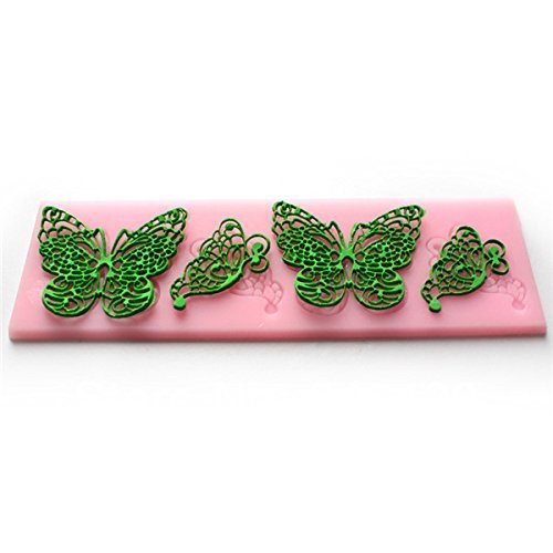 Butterfly Shape Silicone Mold Lace Cake Molds Fondant Tools Forma De ...