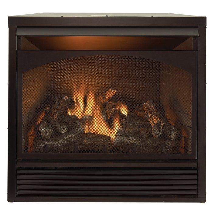 Duluth Forge Dual Fuel Vent Free Fireplace Insert - 32,000 BTU, Remote ...