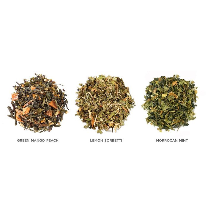 Tea Forte LOOSE LEAF TEA TRIO, 3 Small Tea Tins, Green Tea Sampler ...
