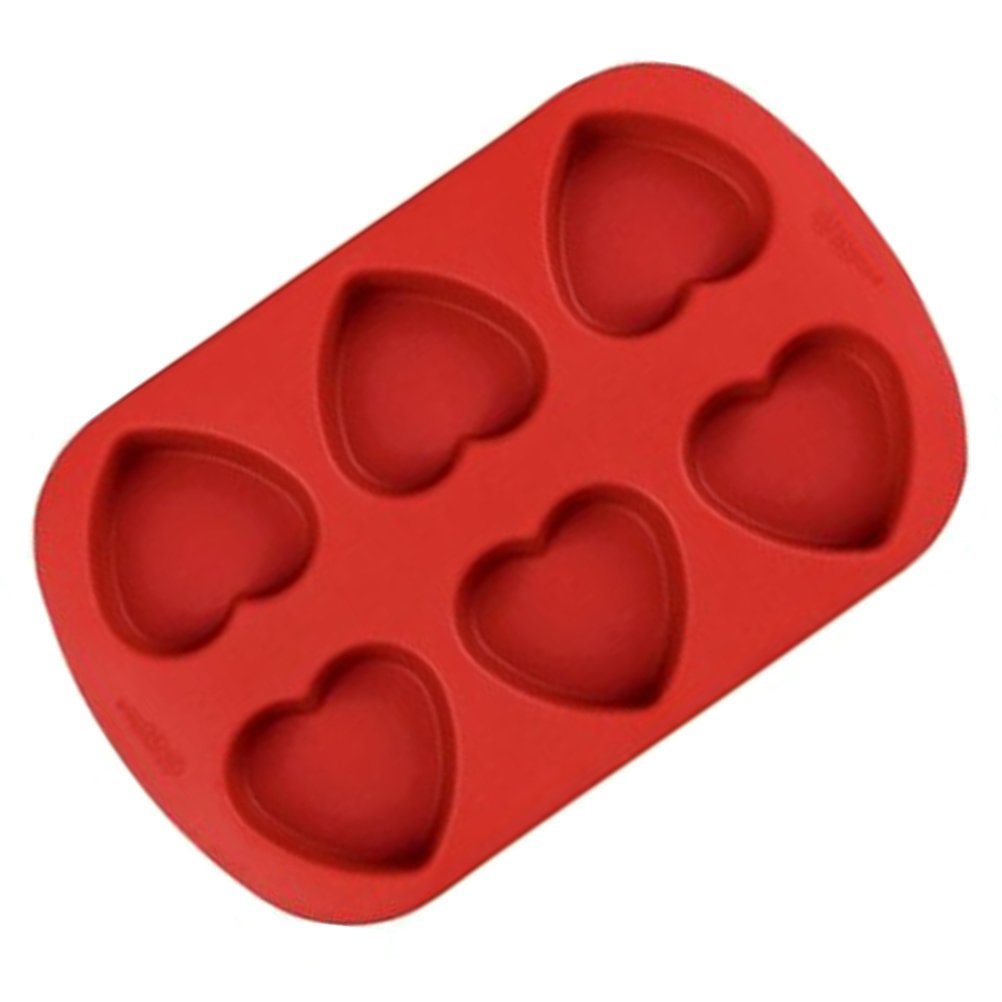 BlueTop(TM) 6-Cavity Pink Silicone Cake Bread Mold Chocolate Cookie ...