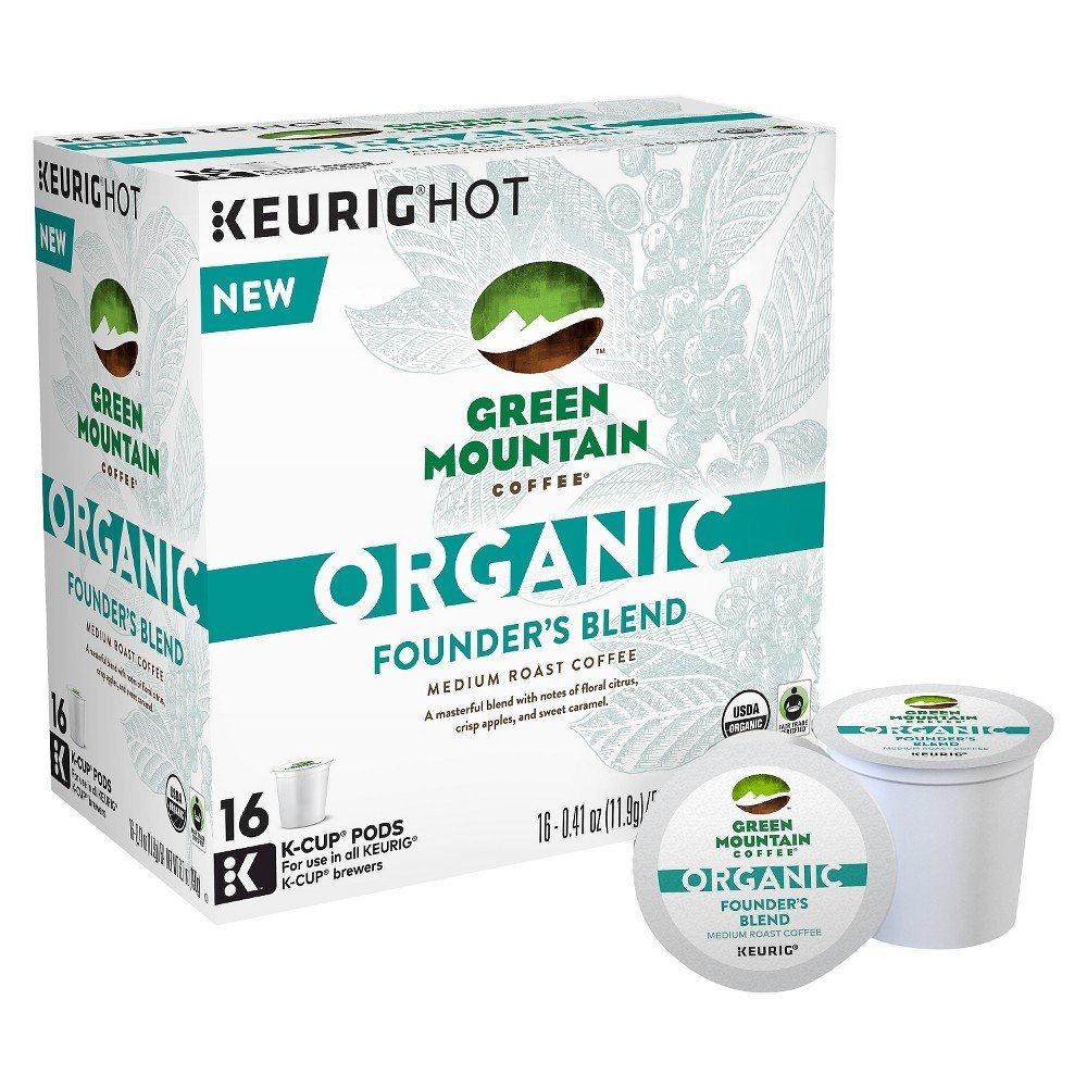 Keurig Organic Founder's Blend Coffee Medium Roast, 16 K-Cups free ...