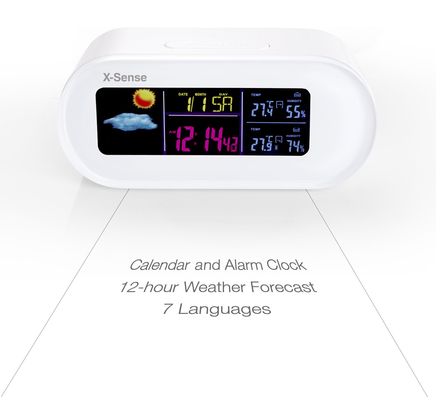 X-Sense Color Weather Station with Wireless Forecaster, Temperature ...