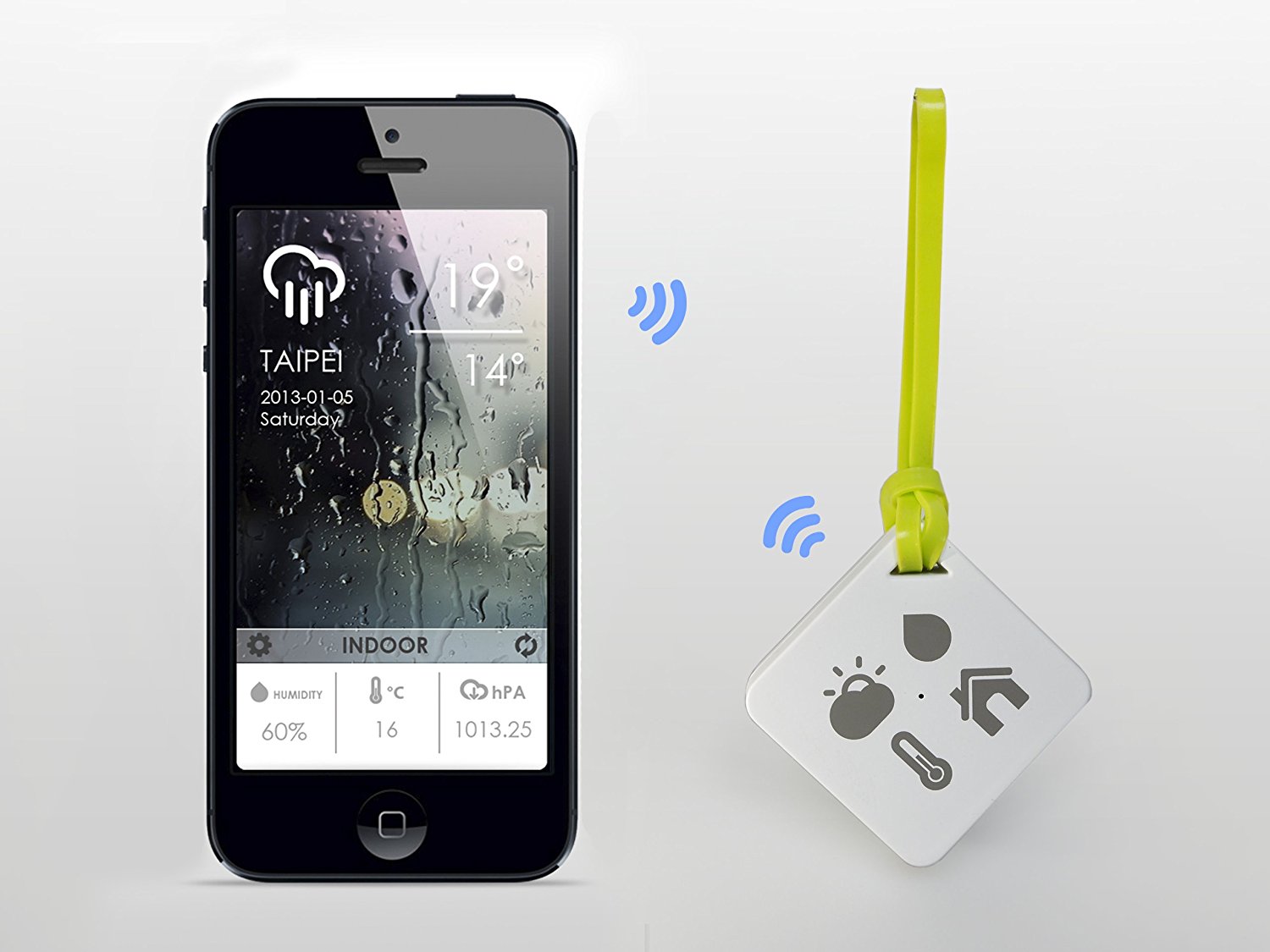 Oeo Design Weather Cube Bluetooth 4.0 Wireless Weather Station ...