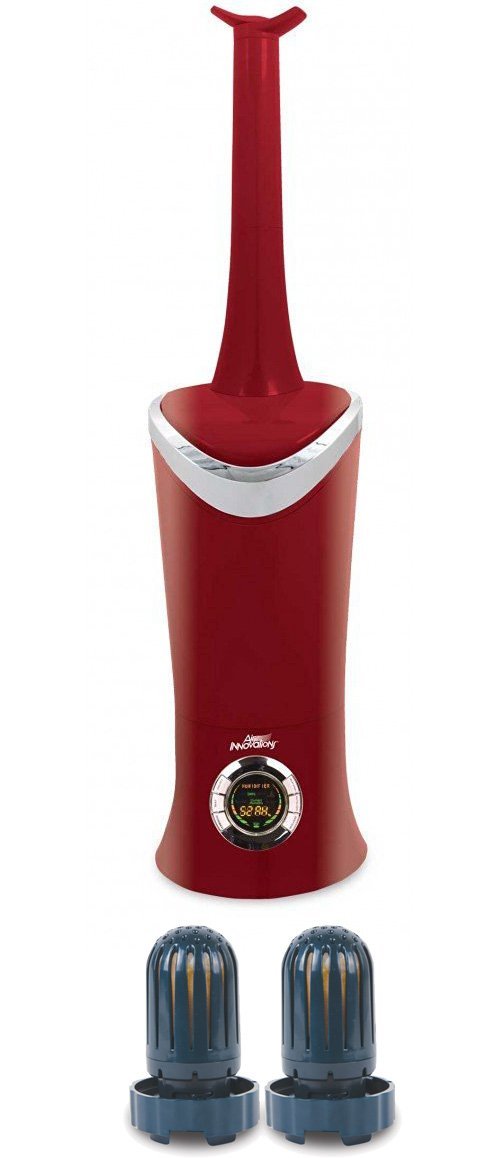Air Innovations MH-701B Red Ultrasonic Humidifier w/ 2 Pack Filters ...