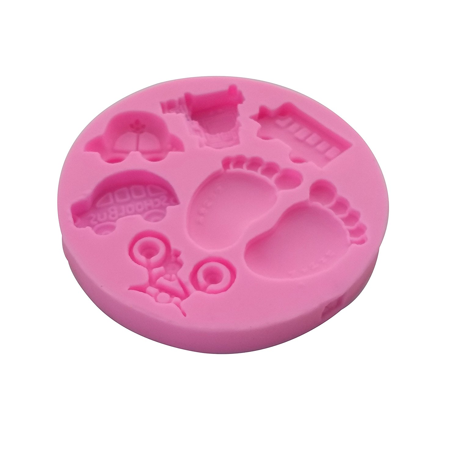 Wocuz WZ1250 Baby Feet Shape Silicone Mold Fondant Mold Cupcake Cake ...