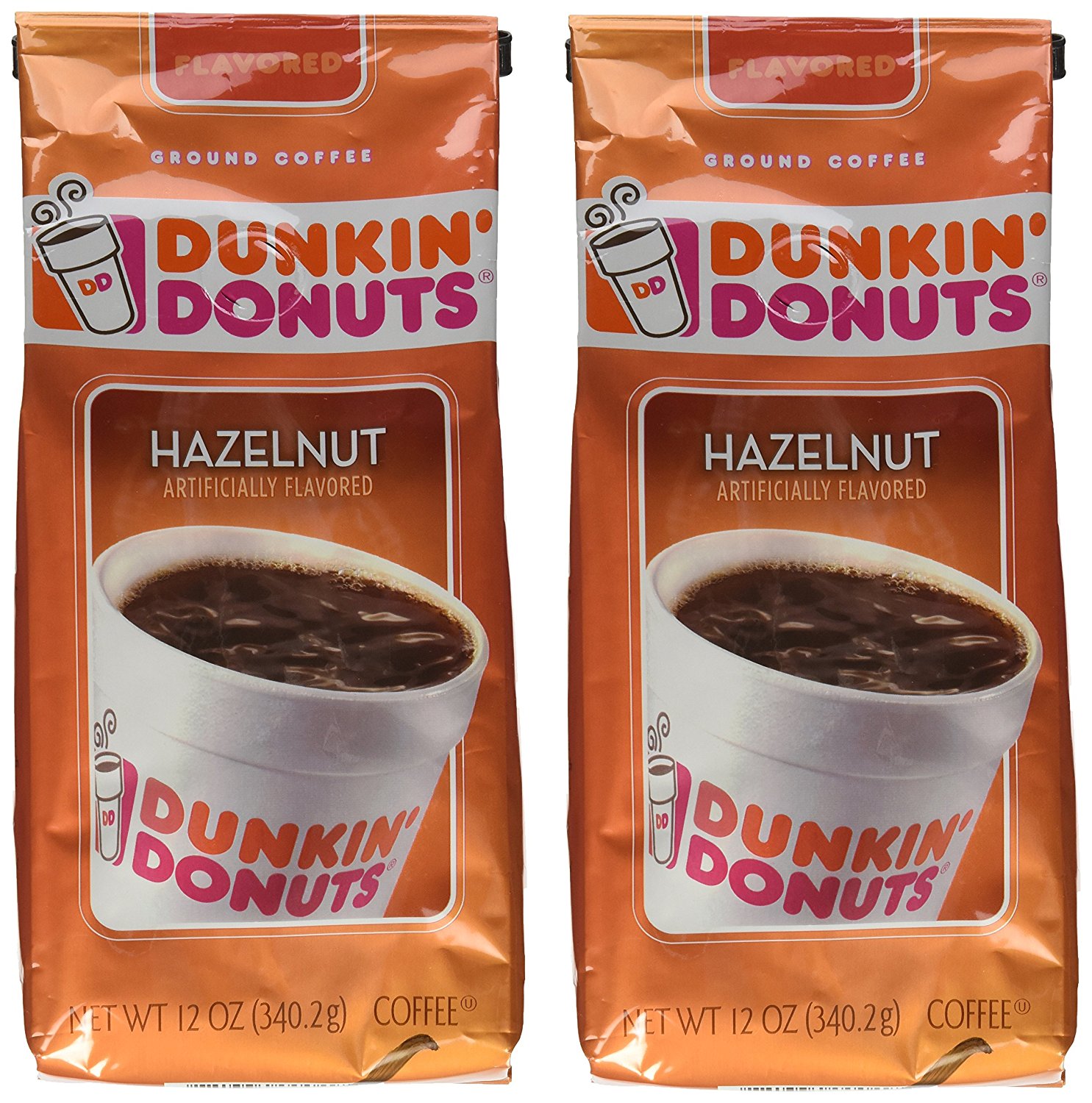 Dunkin' Donuts Hazelnut Ground Coffee, 12 Ounce (Pack Of 2) free image ...