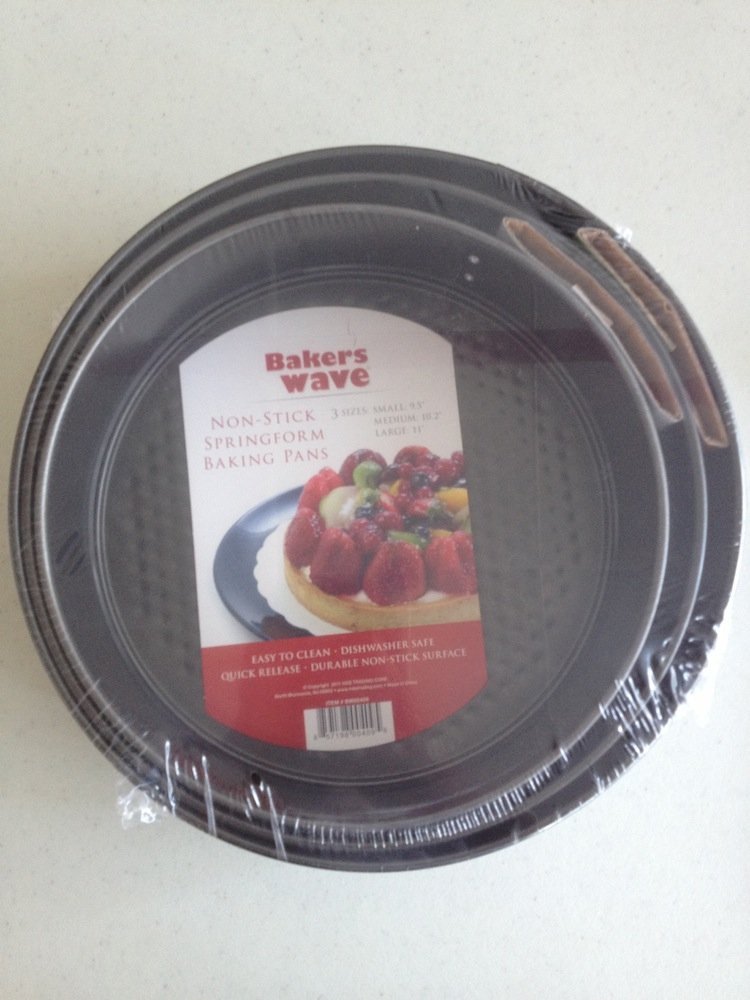 Bakers Wave Non-Stick Springform Baking Pans - 3 Pieces free image download