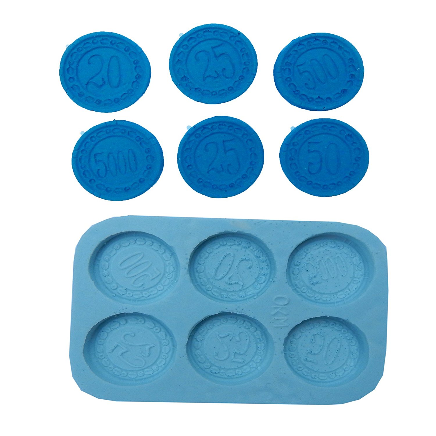 Silicone Mold Coin Tokens Fondant Cake Gumpaste M4671 By Ok Molds free ...