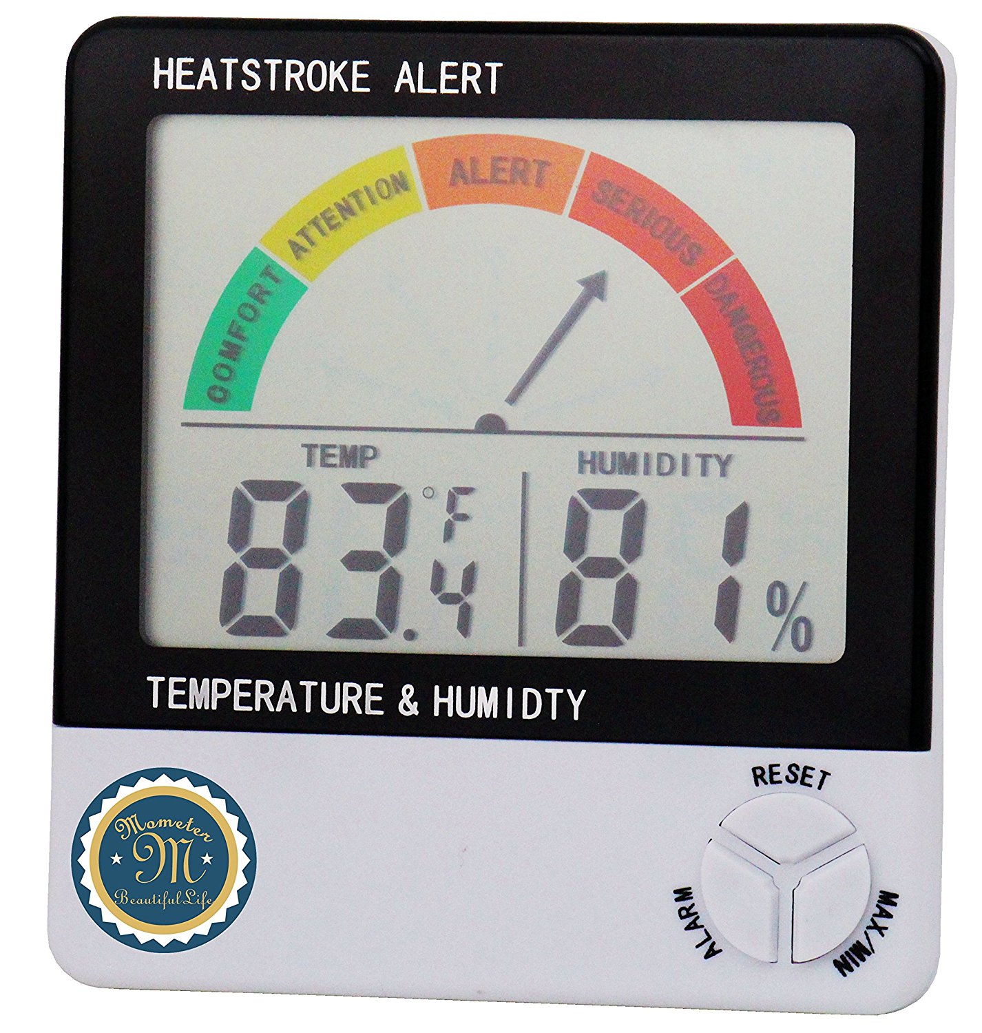 M-Mometer Easy Read Baby Room Alarm Thermometer Hygrometer. Indoor ...