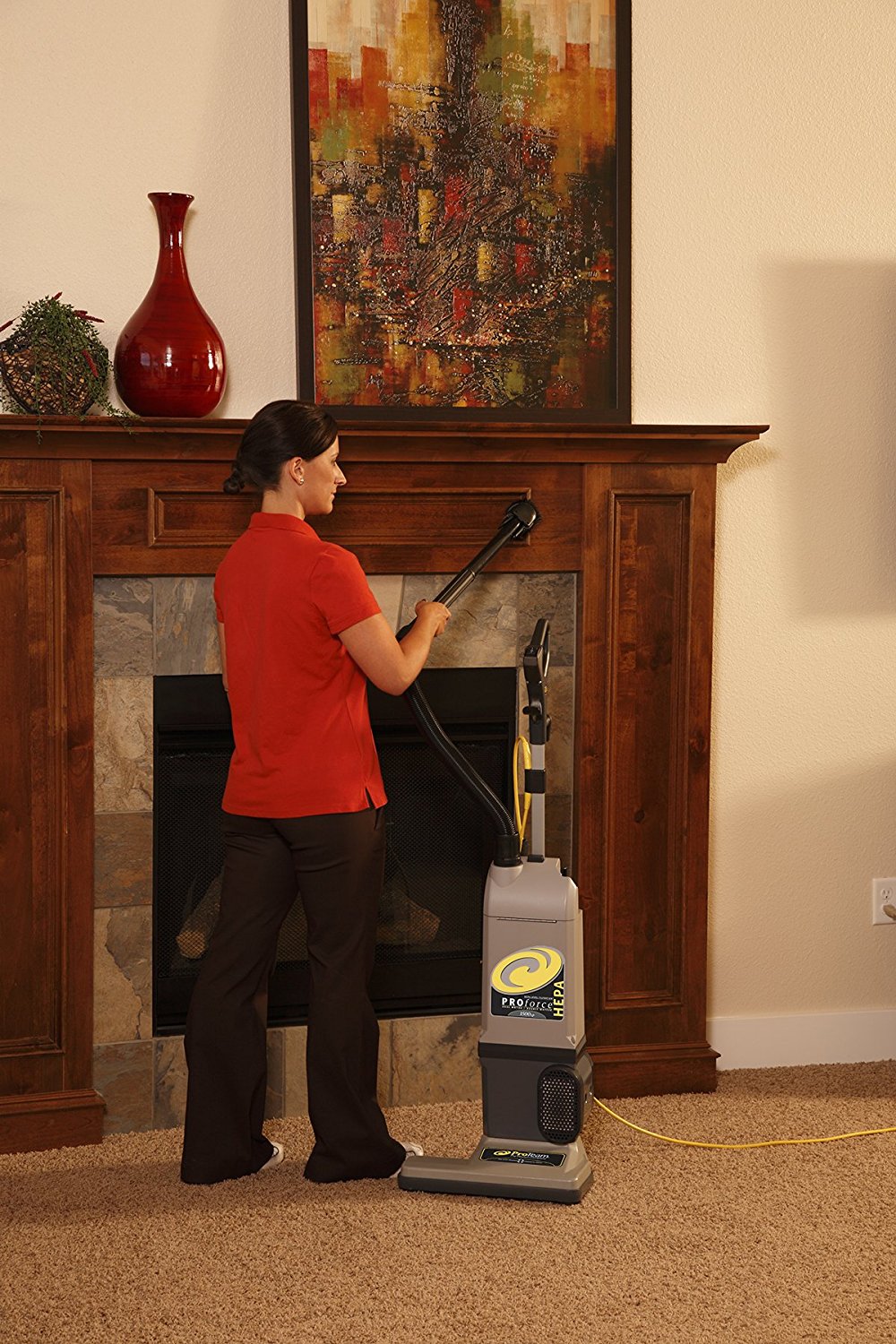 ProTeam ProForce 1500XP HEPA Bagged Upright Vacuum Cleaner, Commercial ...