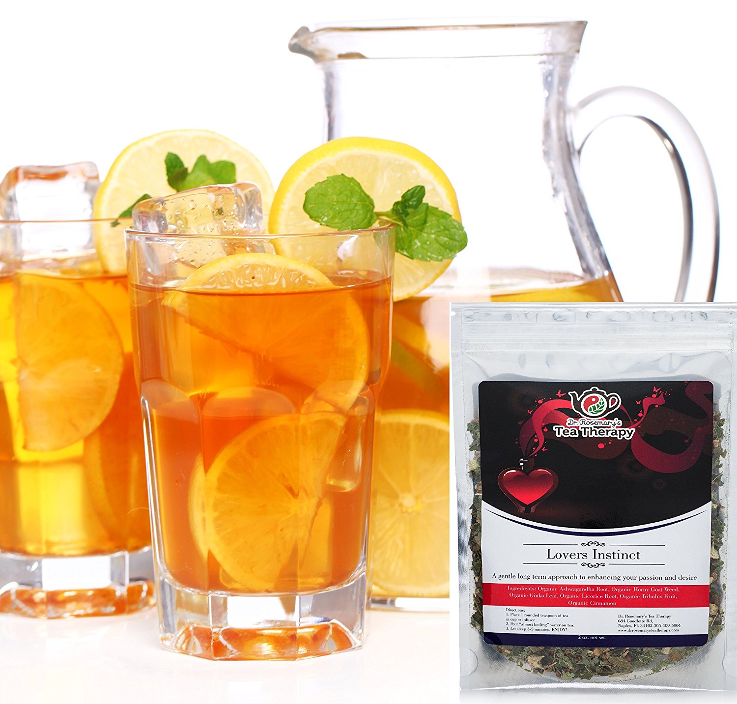 Lovers Instinct Herbal Tea - Libido Enhancing Organic Loose Leaf Herbal ...