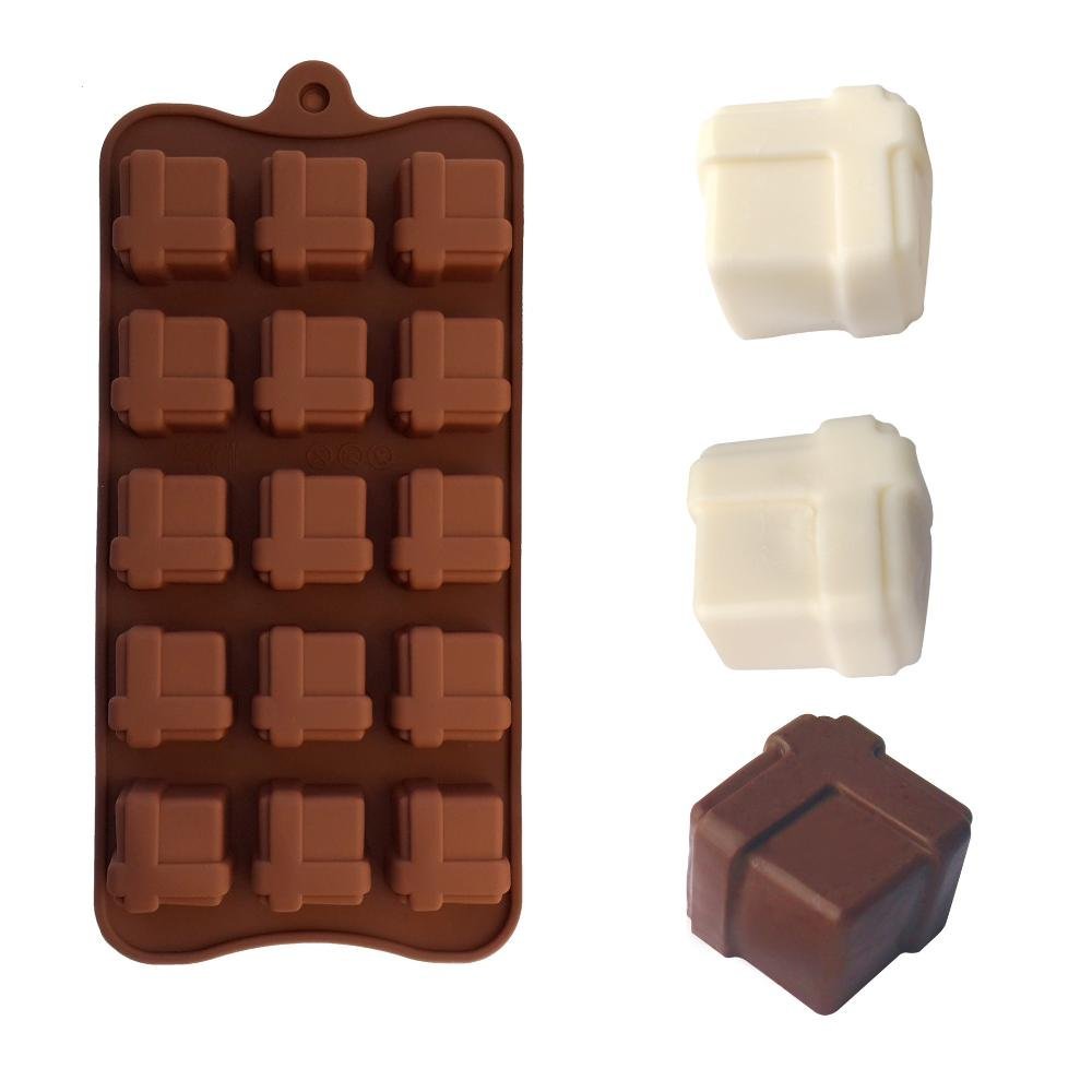 Gift Square Box Shaped Fondant Cake Chocolate Pan Candy Soap Silicone ...