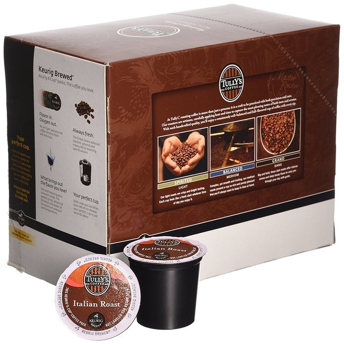 Tully's Coffee Italian Roast, 24-Count K-Cups for Keurig Brewers (Pack ...
