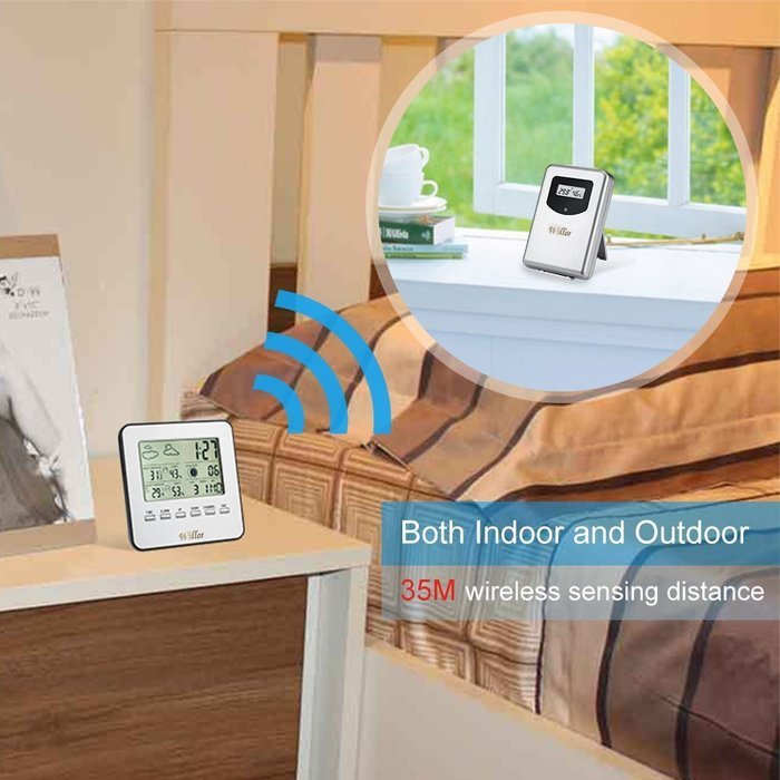 Wireless Weather Station, Willor Digital Indoor Thermometer Hygrometer ...
