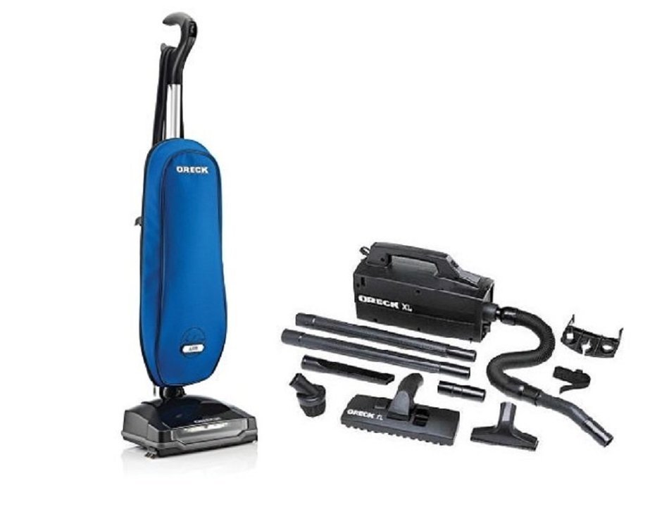 Oreck Axis Upright Lightweight Vacuum Cleaner - Blue Power Bundle with ...