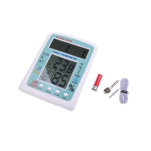 BestDealUSA Digital Clock/Week Auto In/Out Temperature / Humidity ...