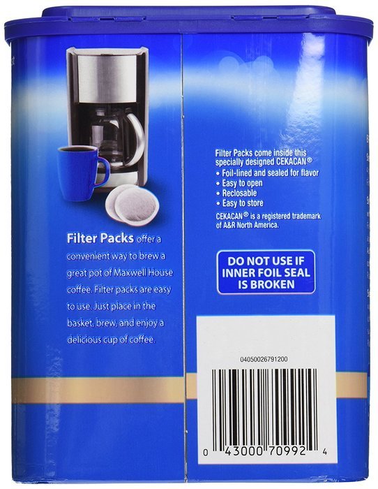 Maxwell House Coffee Ground Filter Packs, Original Roast, 10 Filter ...